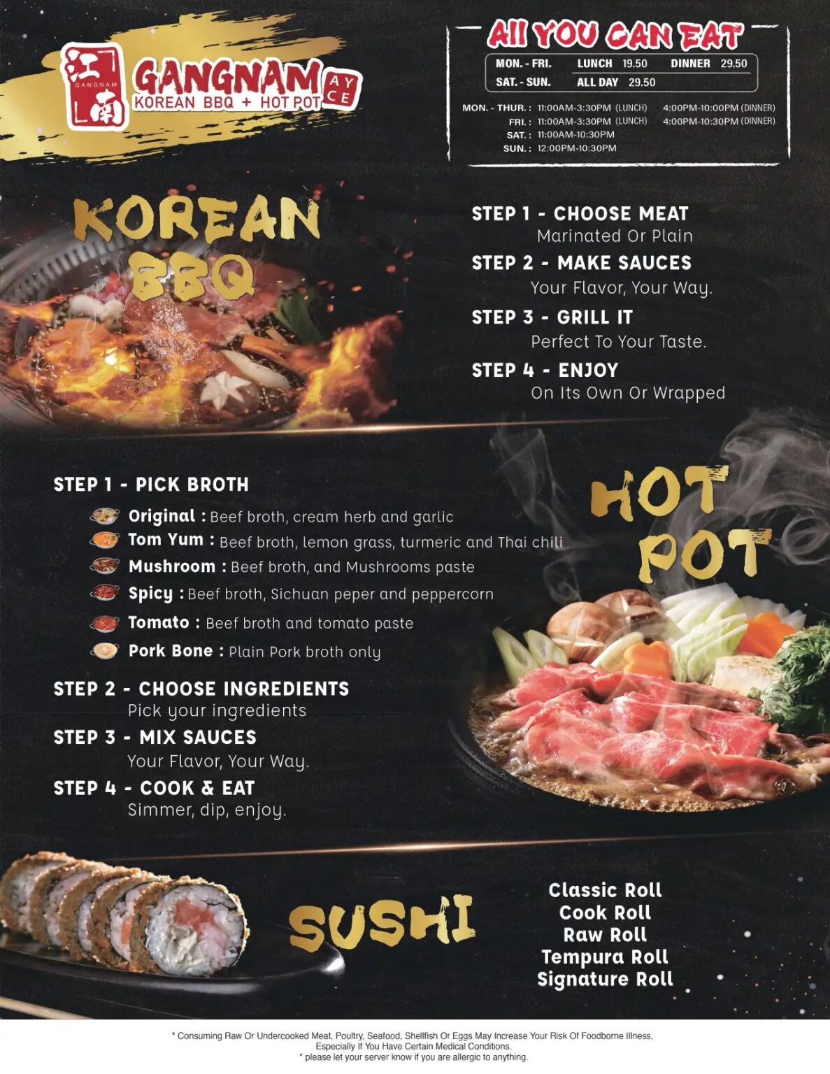 Menu - Gangnam Korean BBQ